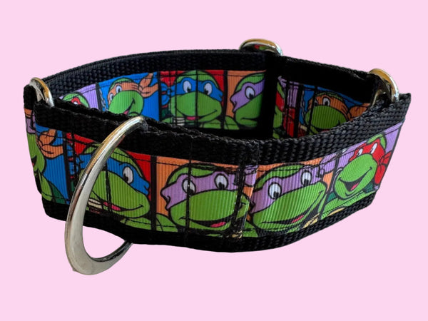 Whippet Martingale Collar, Wide Adjustable Dog Collar - Mutant Ninja T ...