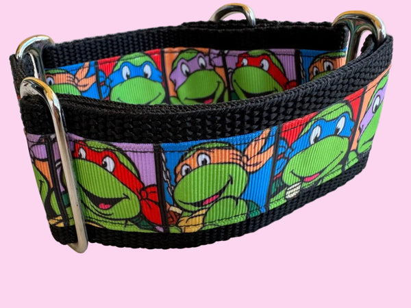Whippet Martingale Collar, Wide Adjustable Dog Collar - Mutant Ninja T ...